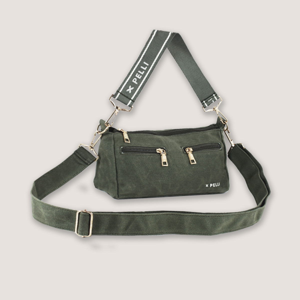 Waxed Canvas Black Crossbody Bag I Black Handbag Casual I Pelli Bags