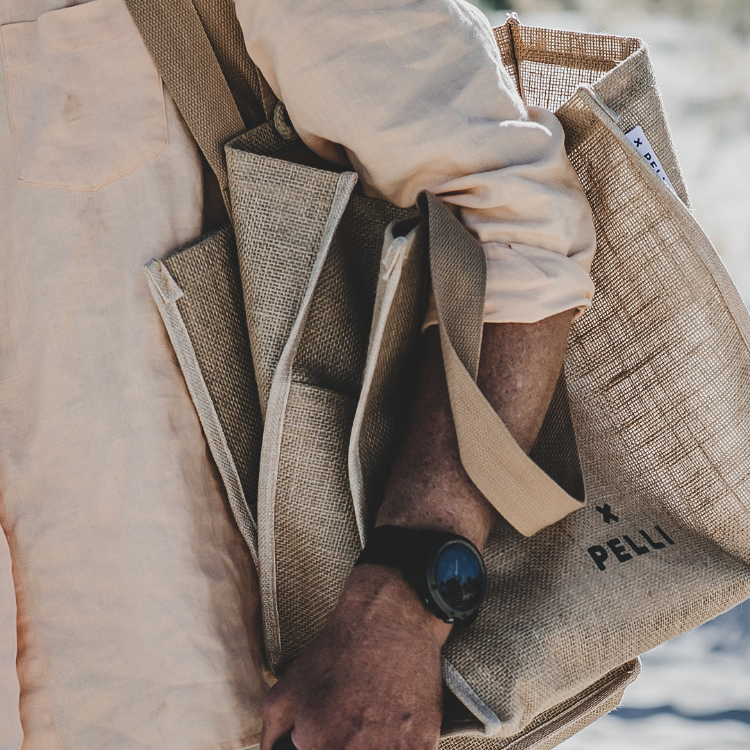 Hessian Shopping Bags Australia I Natural Jute I Pelli Bags