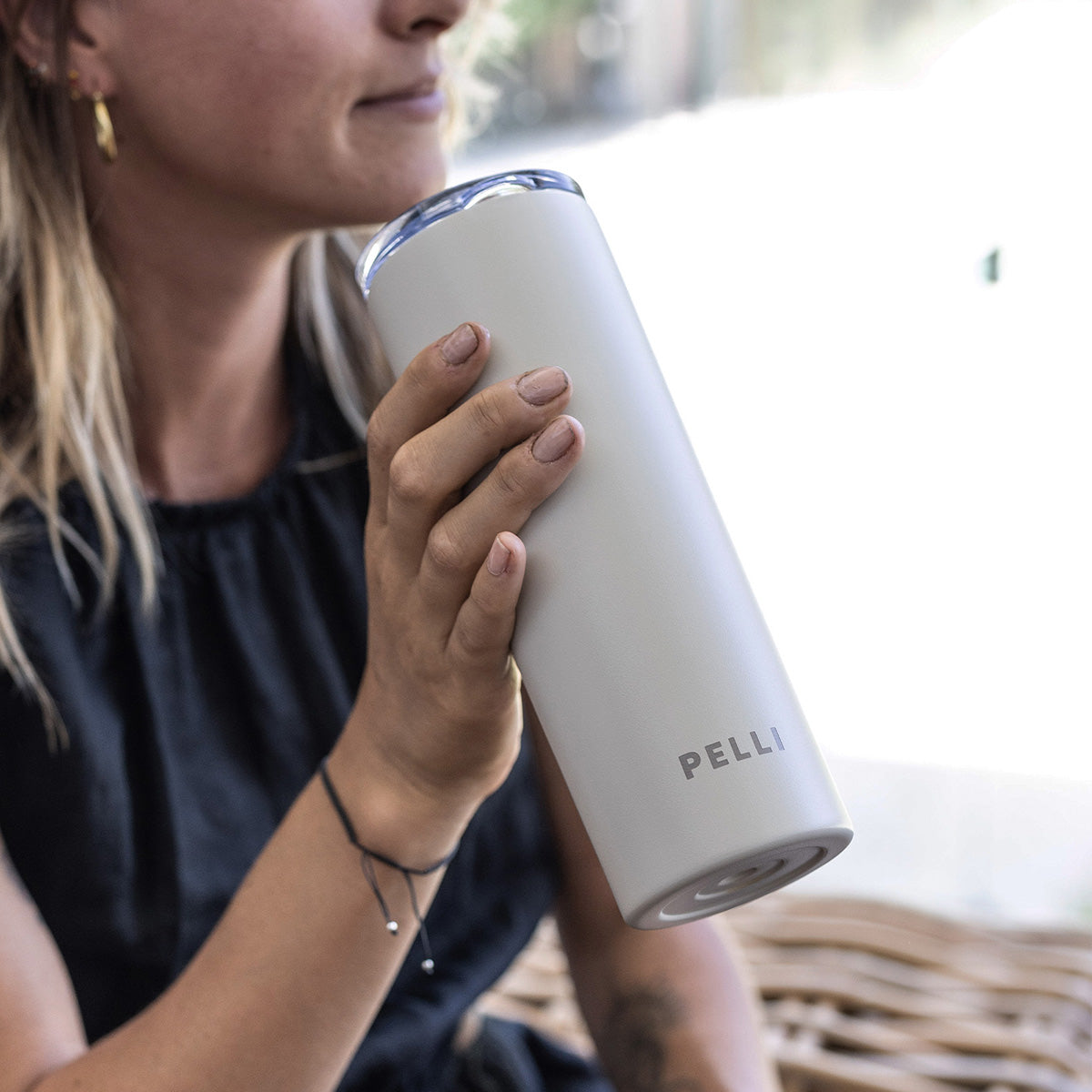 Large Takeaway Coffee Cup I Steel Double Walled Tumbler I Pelli Bags